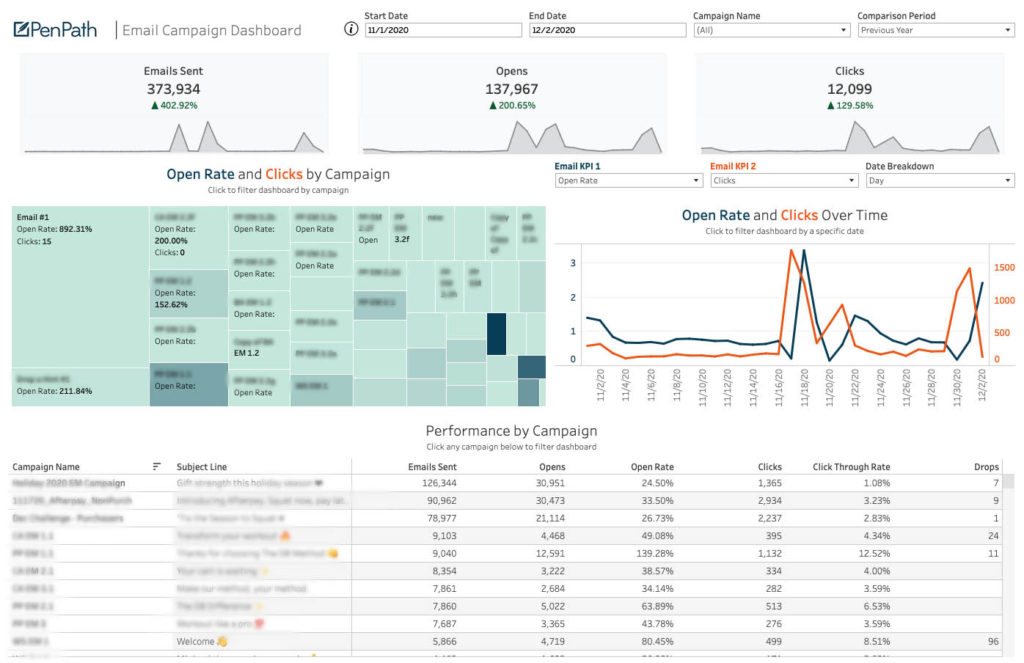 Marketing Dashboard Examples - PenPath