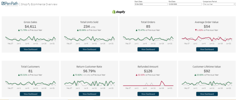 Optimizing DTC Sales With A Custom Shopify Dashboard - PenPath